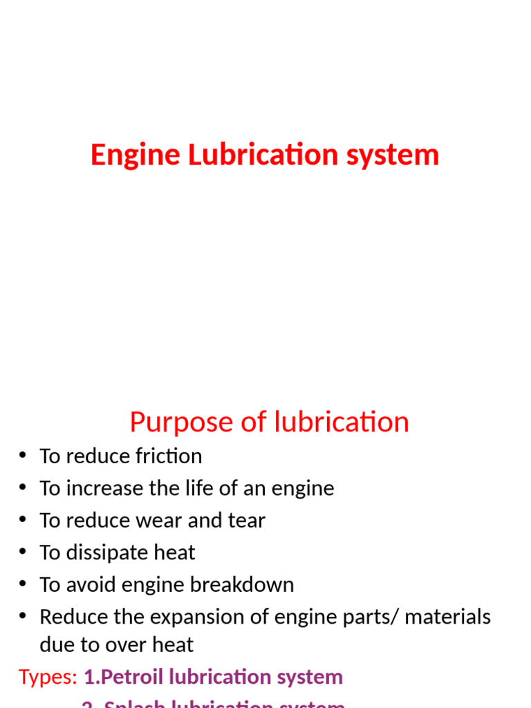 UNIT-3 Engine Lubrication System | PDF | Business