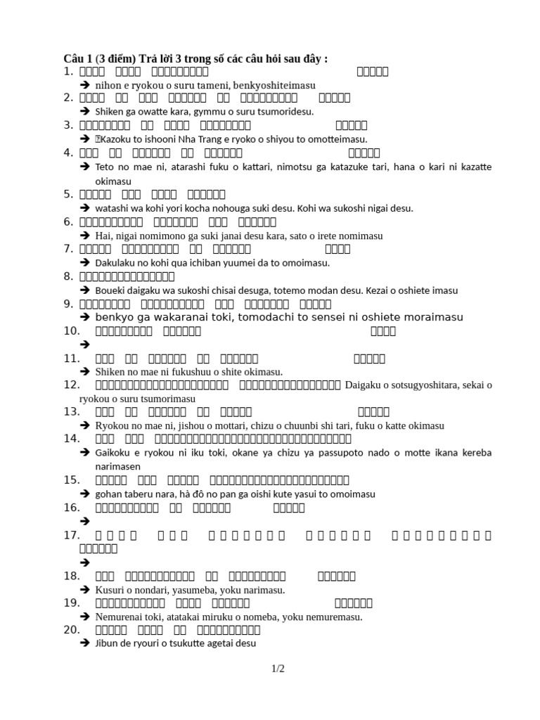on thi vấn đáp TN3 2023-2024 | PDF