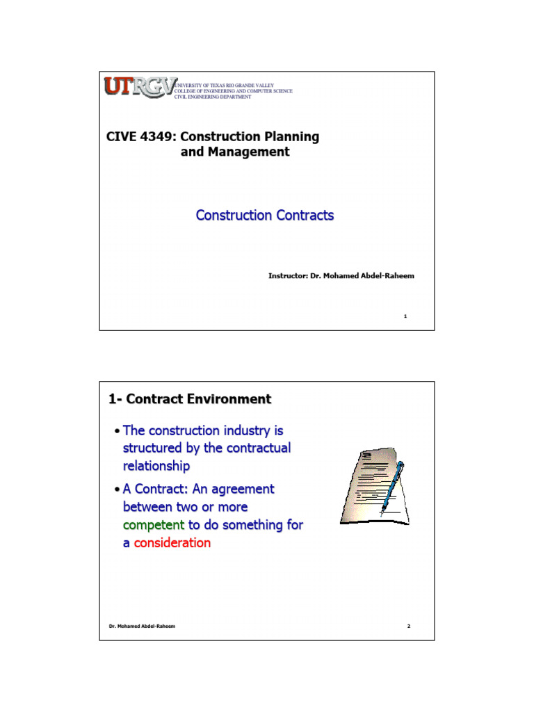 Overview of Construction Contracts | PDF | Construction Management | Private Law
