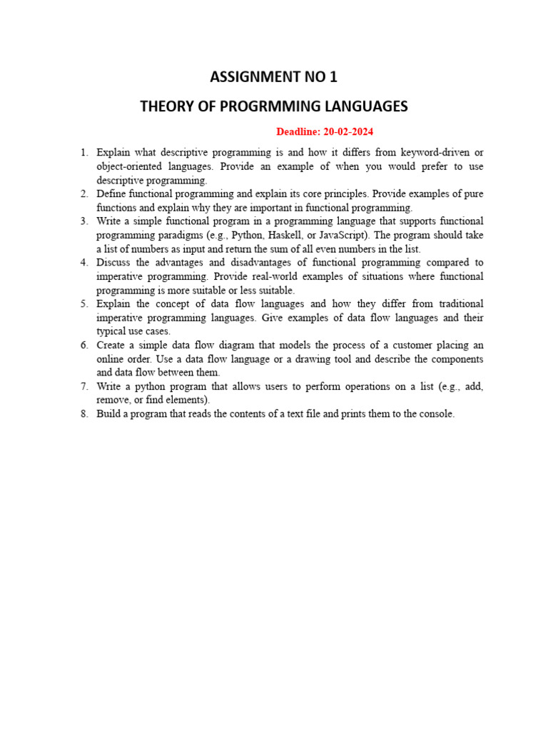 Assignment No 1 | PDF