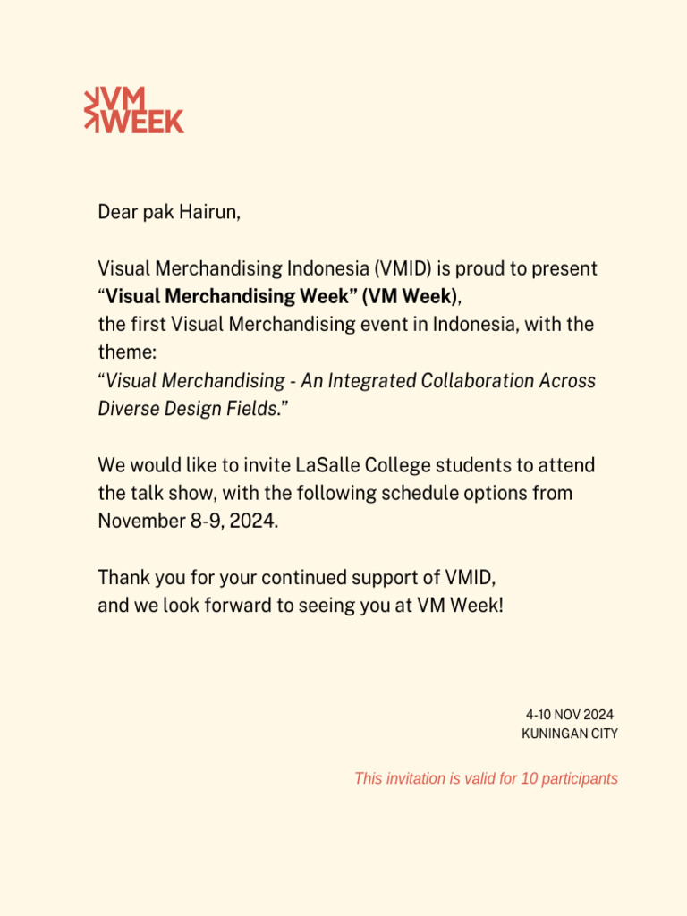 Invitation - VM Week 2024 PDF | PDF