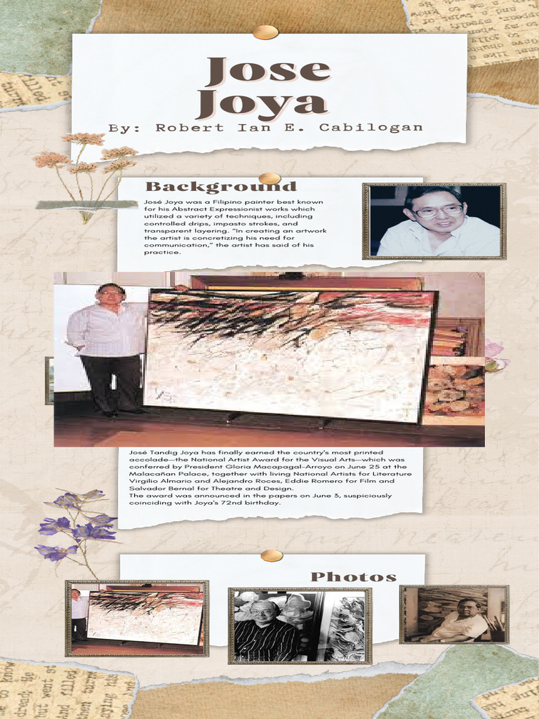 José Joya: National Artist of the Philippines | PDF