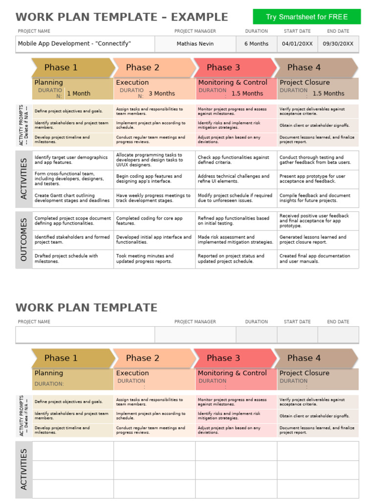 IC Work Plan Template Example WORD | PDF | Software Testing | Software ...