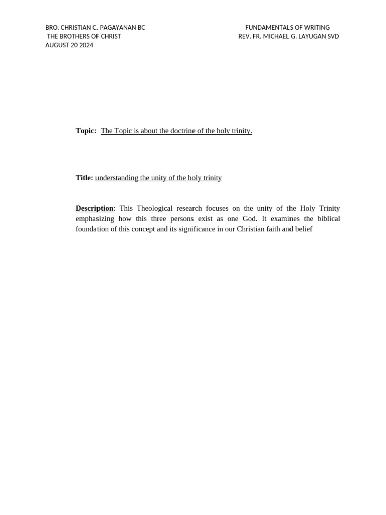 Fundamentals of Writing | PDF