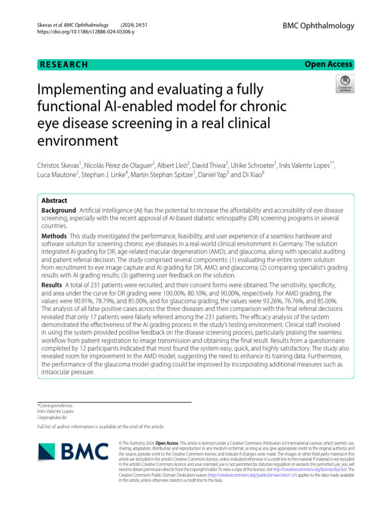 BMC | PDF | Sensitivity And Specificity | Ophthalmology