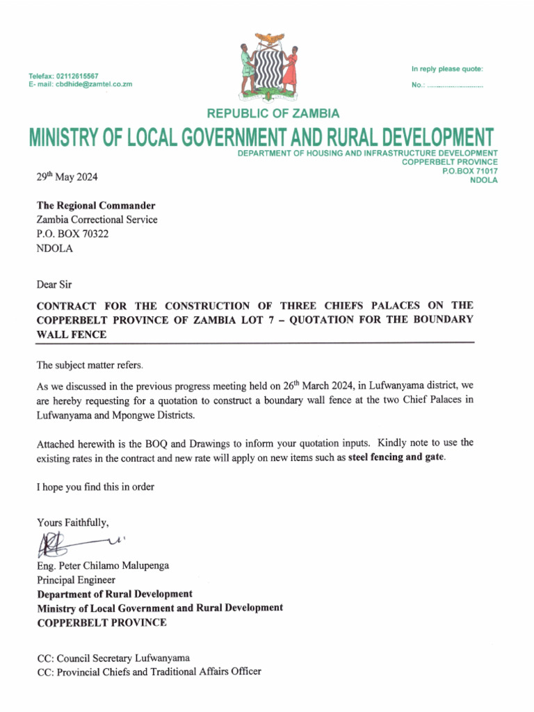 Letter To ZCS 29th May 2024 | PDF | Concrete | Foundation (Engineering)