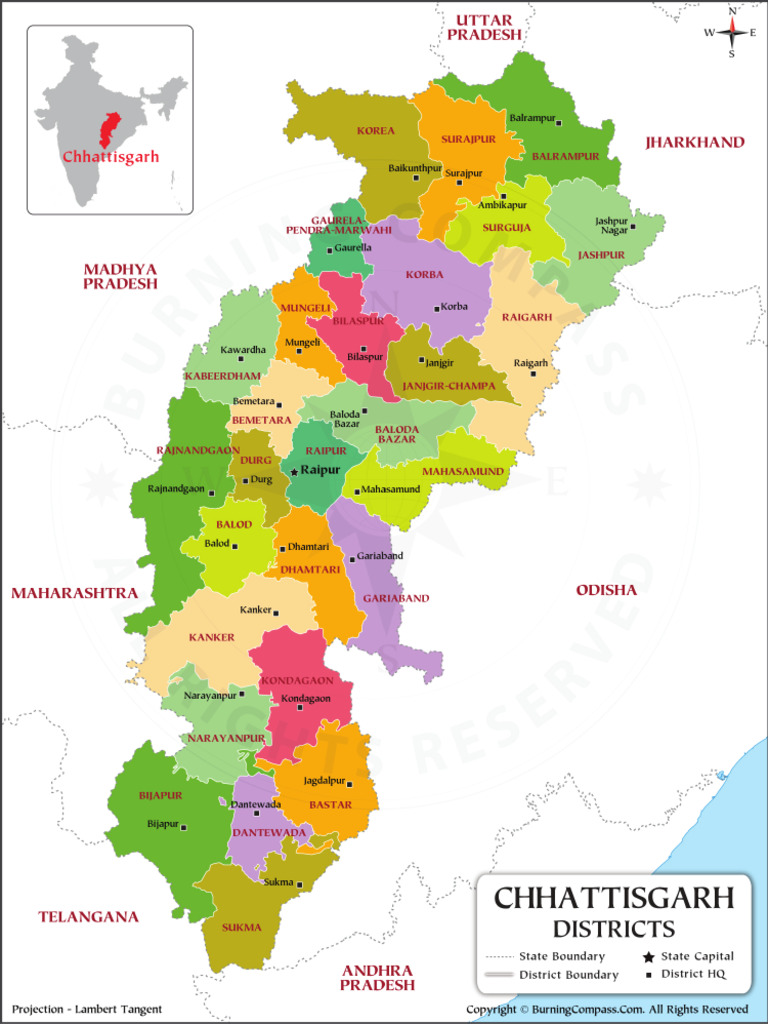 Chhattisgarh District Map | PDF