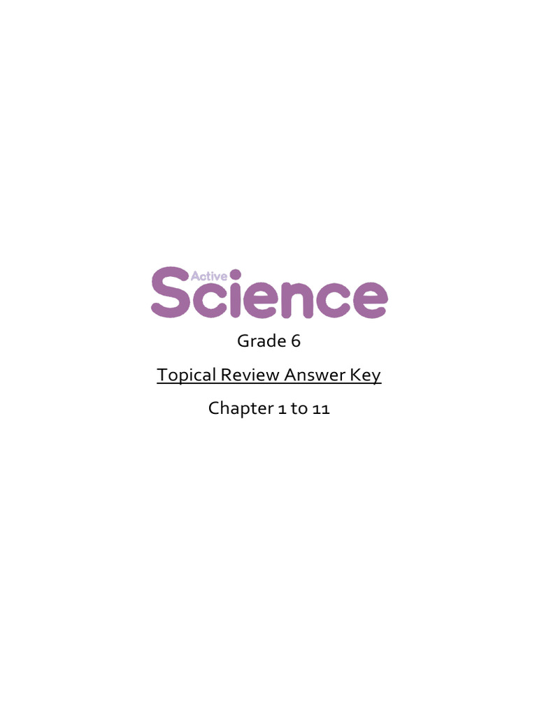 Grade 6 Science Workbook Answers | PDF | Boiling | Rock (Geology)