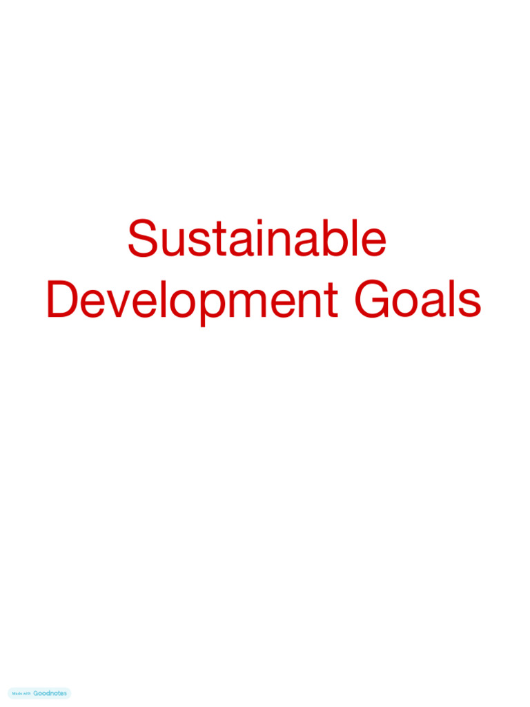 Sustainable Development Goals | PDF