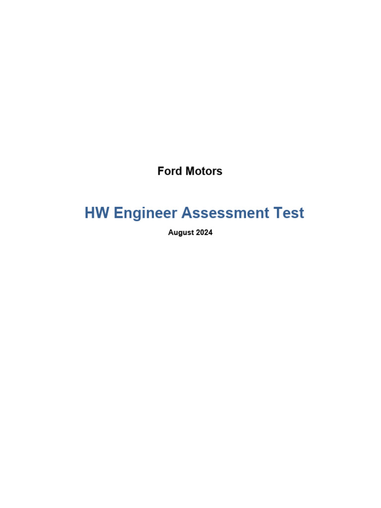 HW Engineer Test - Ford Motors | PDF | Battery Charger | Electromagnetism