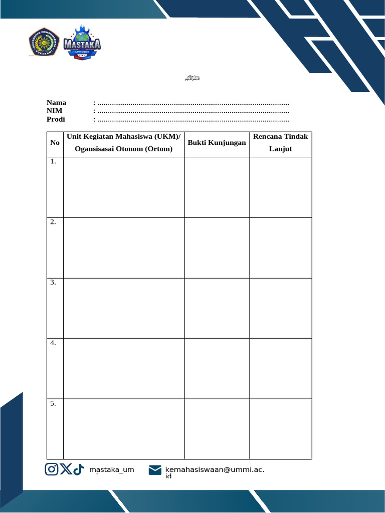 Template Kunjungan Student Fair | PDF | Karier & Perkembangan