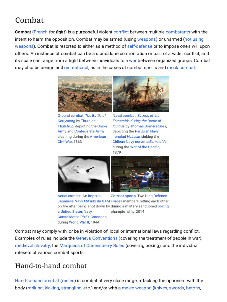 Combat | PDF | Combat | National Security