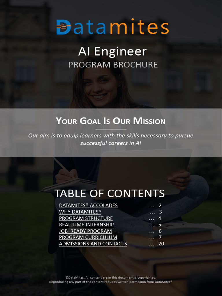 Datamites AIEng Brochure | PDF | Machine Learning | Intelligence (AI ...
