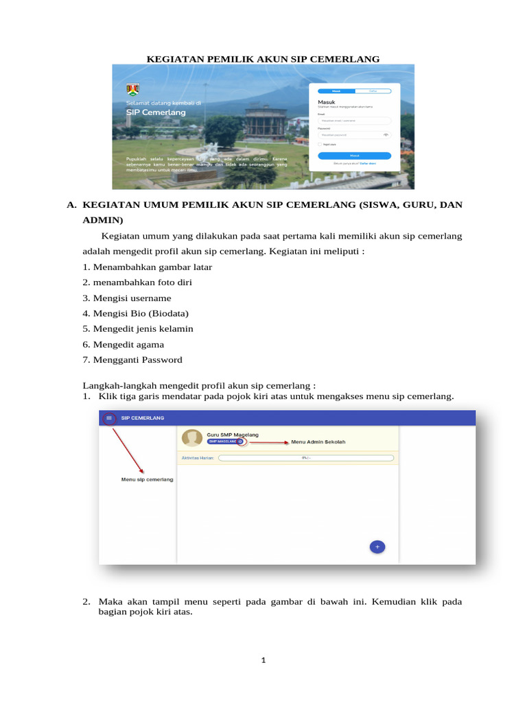 Panduan Admin Sekolah | PDF
