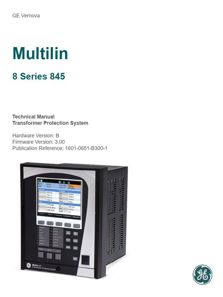 GE Multilin 845 Technical Manual | PDF | Sampling (Signal Processing ...