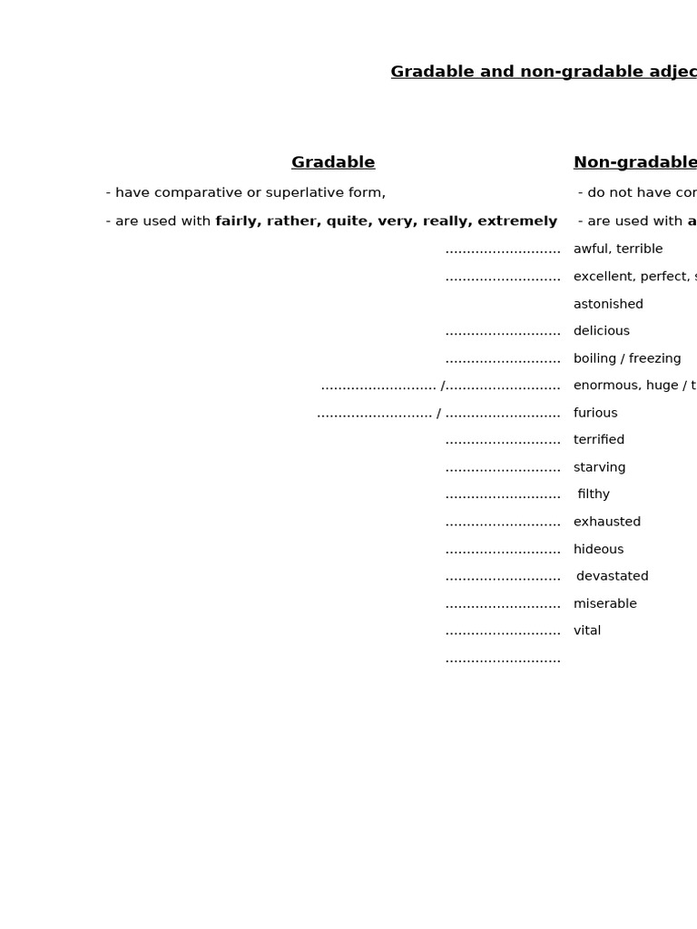 Gradable and Non | PDF