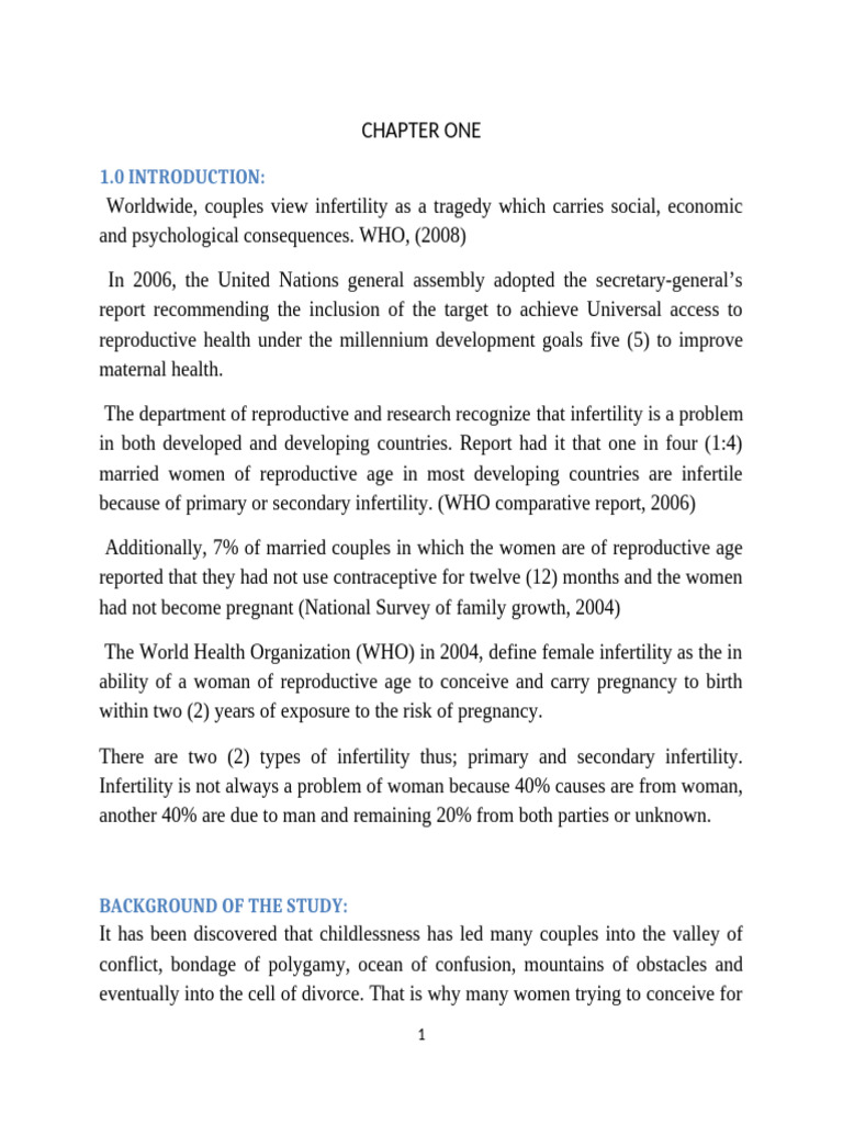 complete project | PDF | Infertility | Ovary