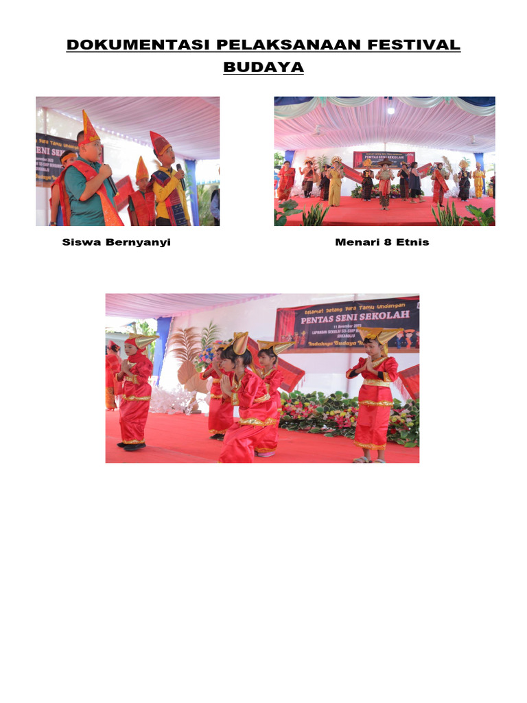 Dokumentasi Pelaksanaan Festival Budaya | PDF