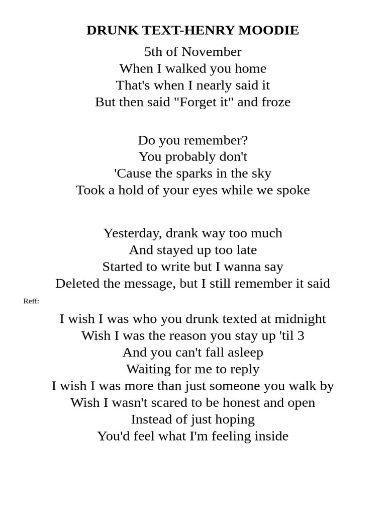 DRUNK TEXT 1 (AutoRecovered) | PDF | Language Arts & Discipline