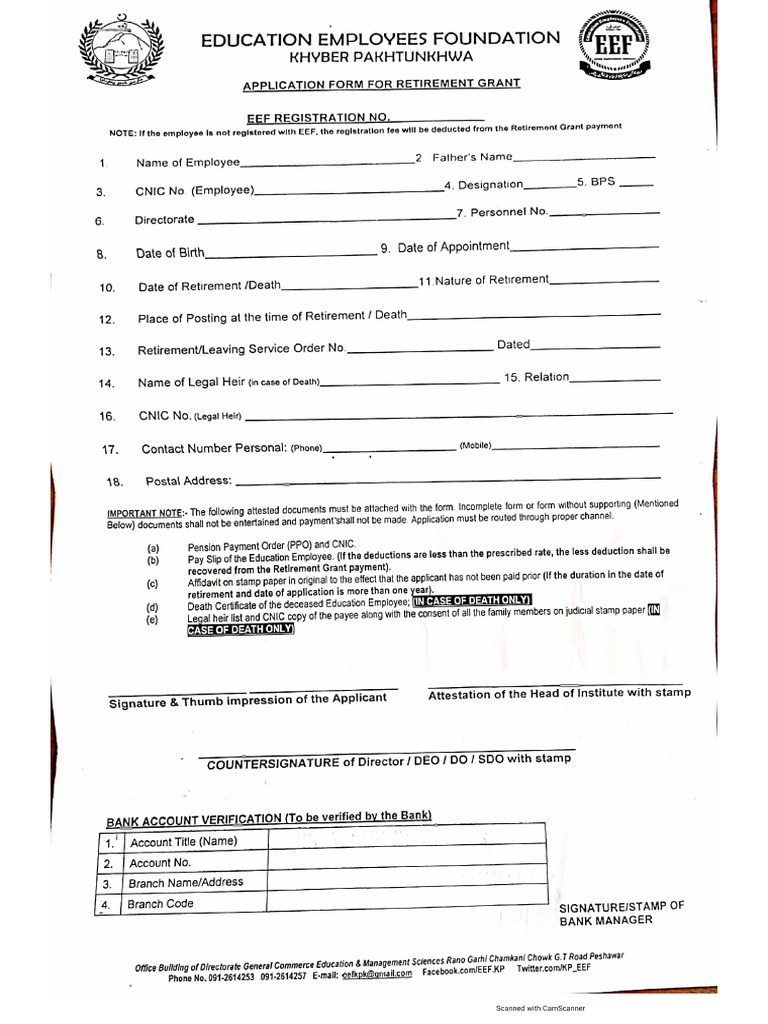 Eef Form | PDF