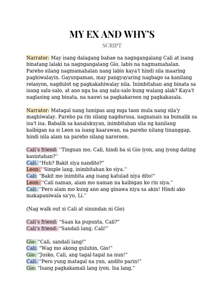 Komunikasyon Script | PDF