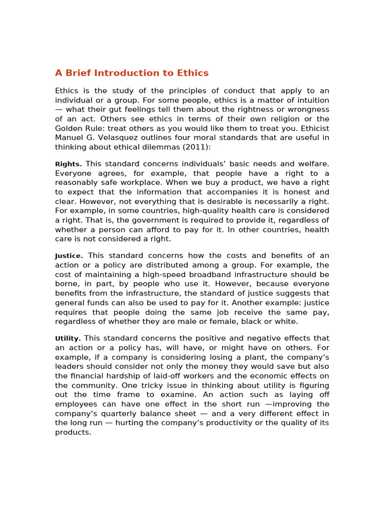 W4_5_What is ethics | PDF | Justice | Crime & Violence