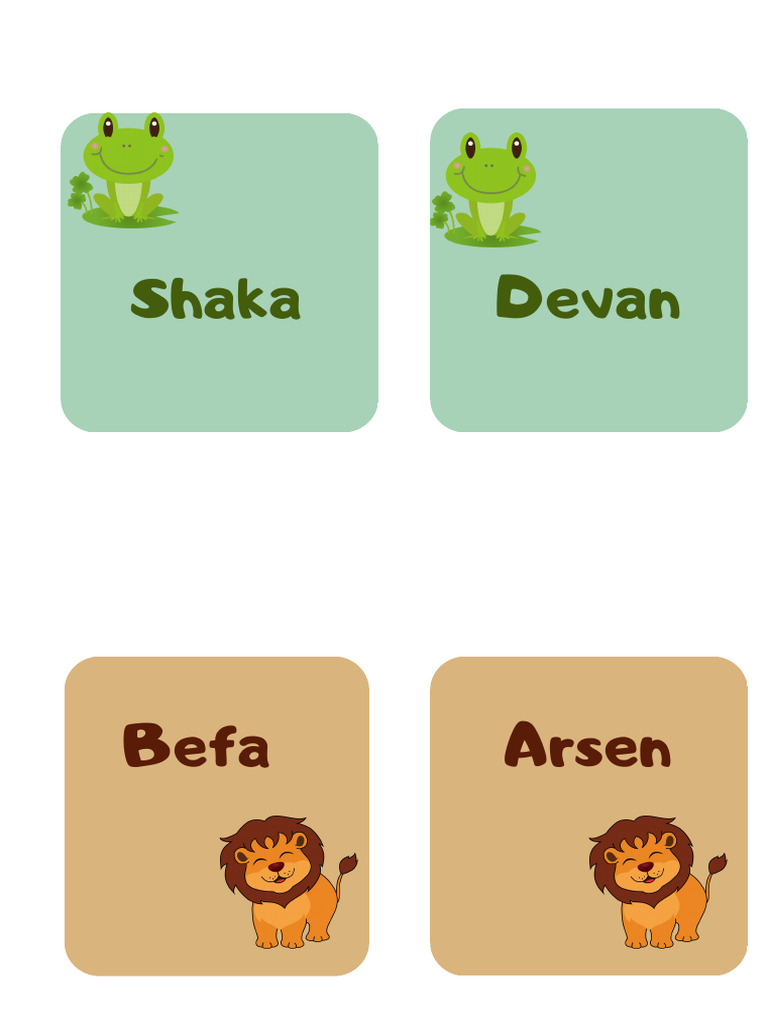 Contoh Name Tag anak paud.pdf | PDF