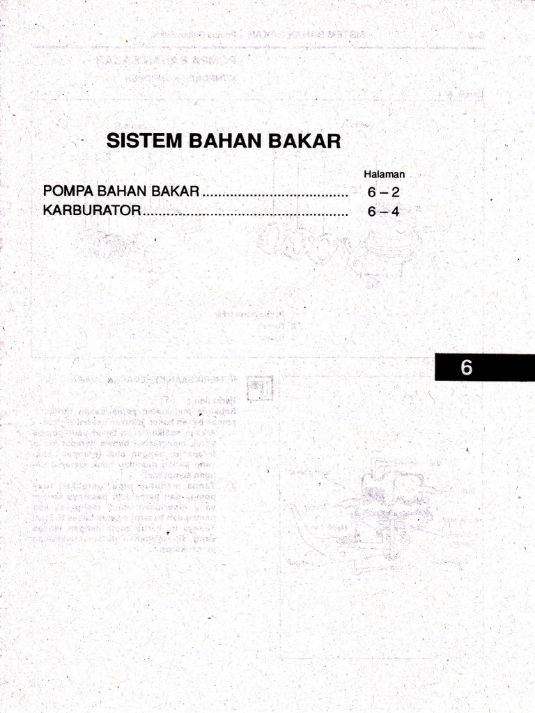 Buku Pedoman Reparasi Toyota 5K - Sistem Bahan Bakar Karburator | PDF