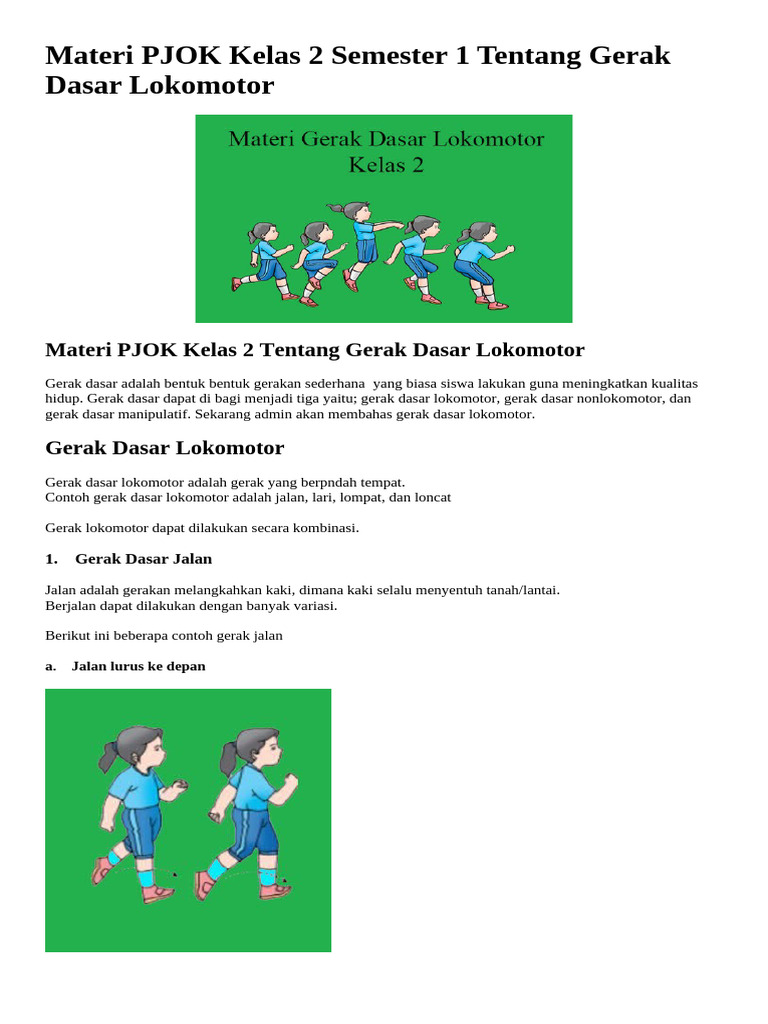 Pjok Lokomotor | PDF