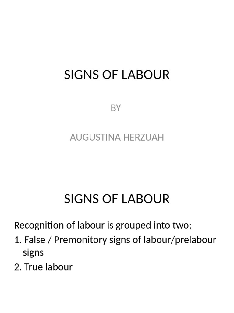 Signs of True Labour | PDF | Childbirth | Uterus