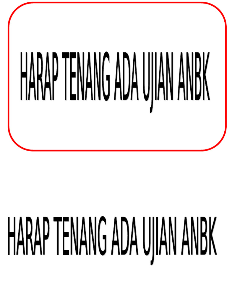 Tulisan Harap Tenang | PDF