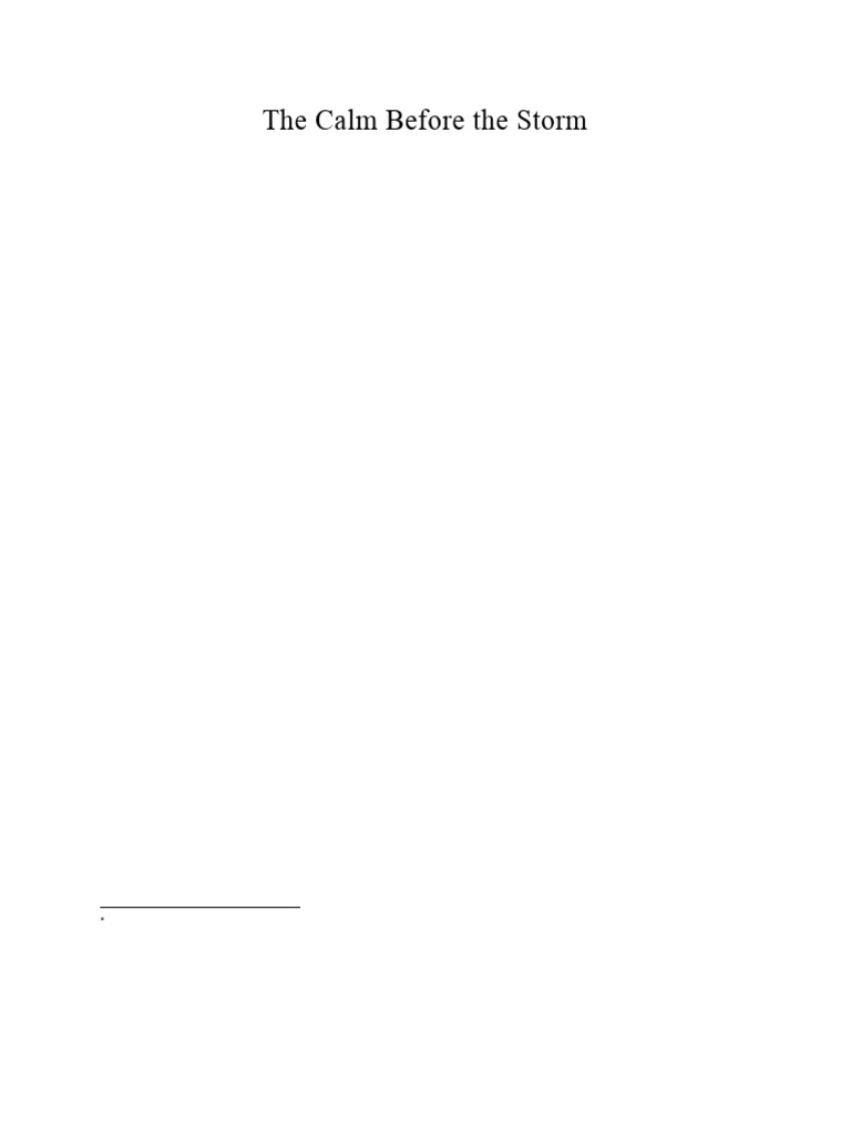 The Calm Before The Storm | PDF | Short (Finance) | Stocks