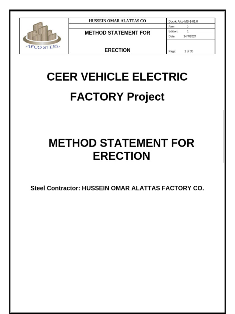 Hussein Omar Alattas Co For Erection Ceer Project | PDF | Crane ...