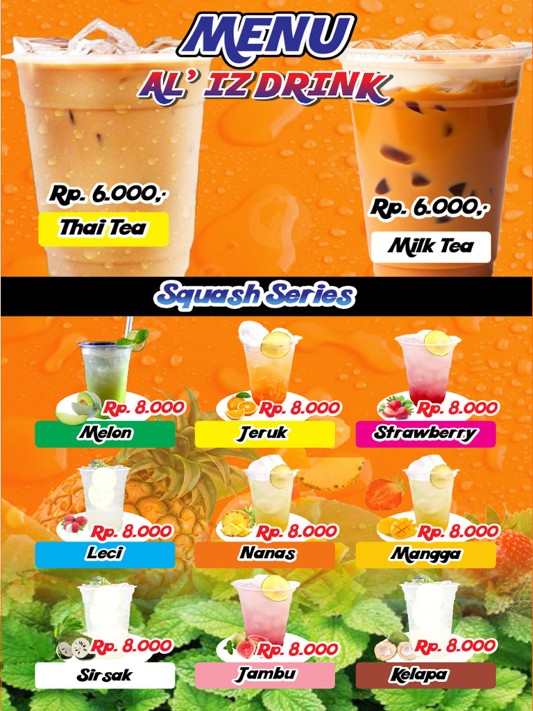 Menu Minuman Squash | PDF