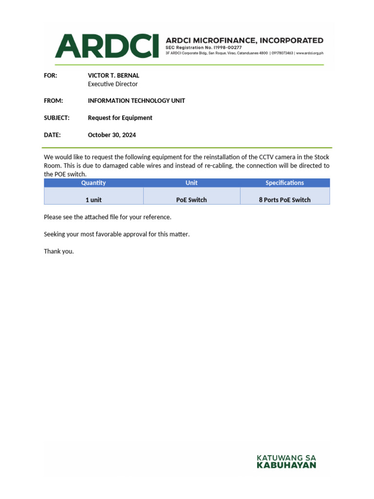 IT Equipment Request - Copy | PDF