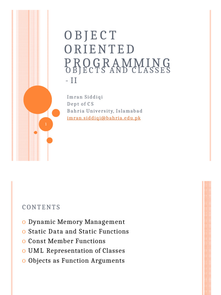 Object-Oriented Programming Concepts | PDF | Method (Computer ...