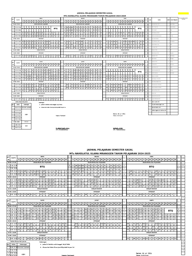 Simpatika - Jadwal Gasal 2024-2025 | PDF