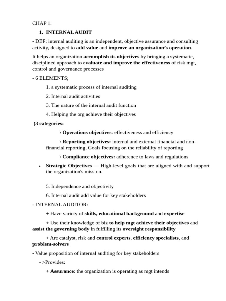 RV-CHAP 1 | PDF | Internal Audit | Audit