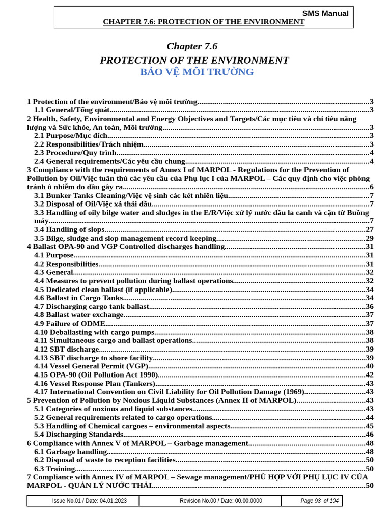 Chapter 07.06 Protection For Environment | PDF
