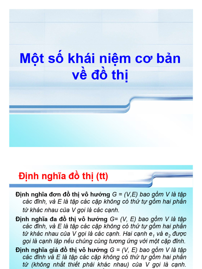 .Khai Niem Co Ban Do Thi - DTlienthong - V7 | PDF