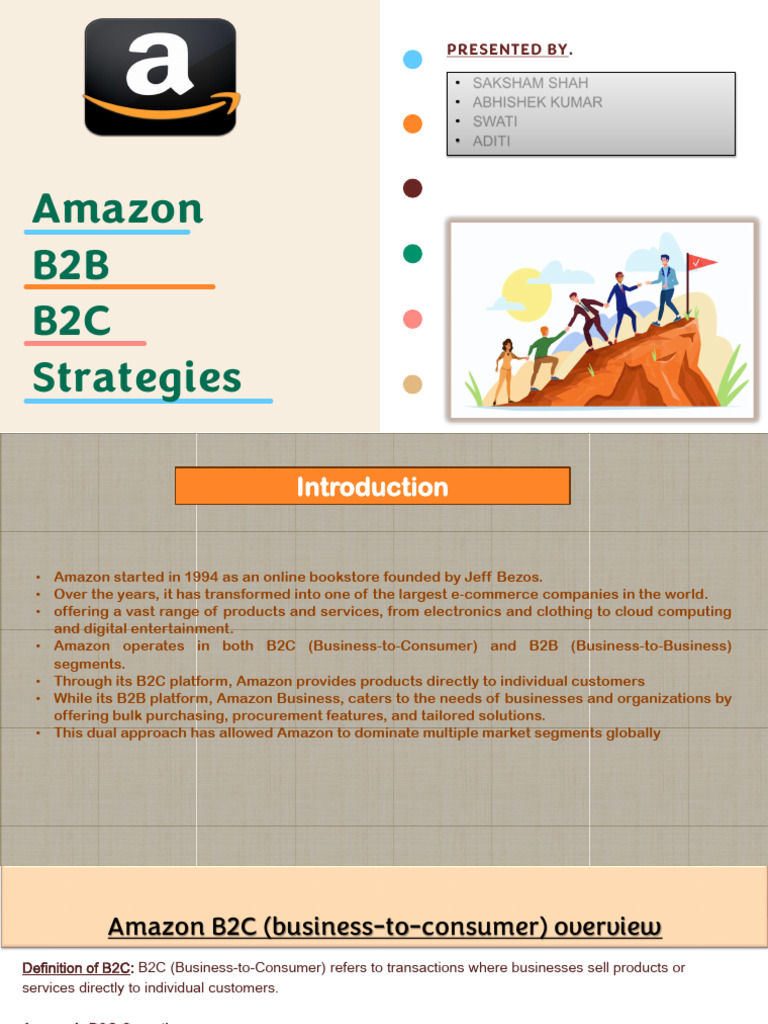 Amazon B2B, B2C, STRATEGIES | PDF | Retail | Marketing