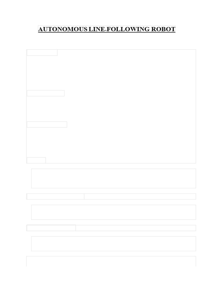 Autonomous Line-Following Robot | PDF | Automation | Robot