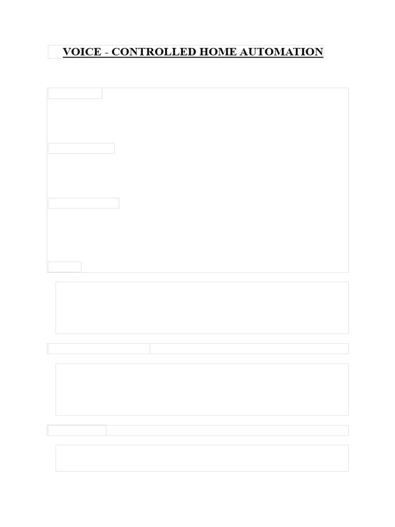 Voice - Controlled Home Automation | PDF | Home Automation | Automation