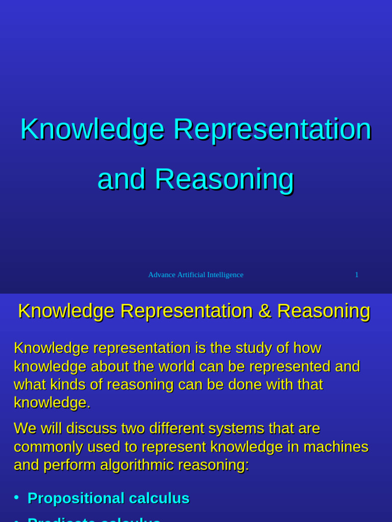Knowledge Representation | PDF | Interpretation (Logic) | Logic