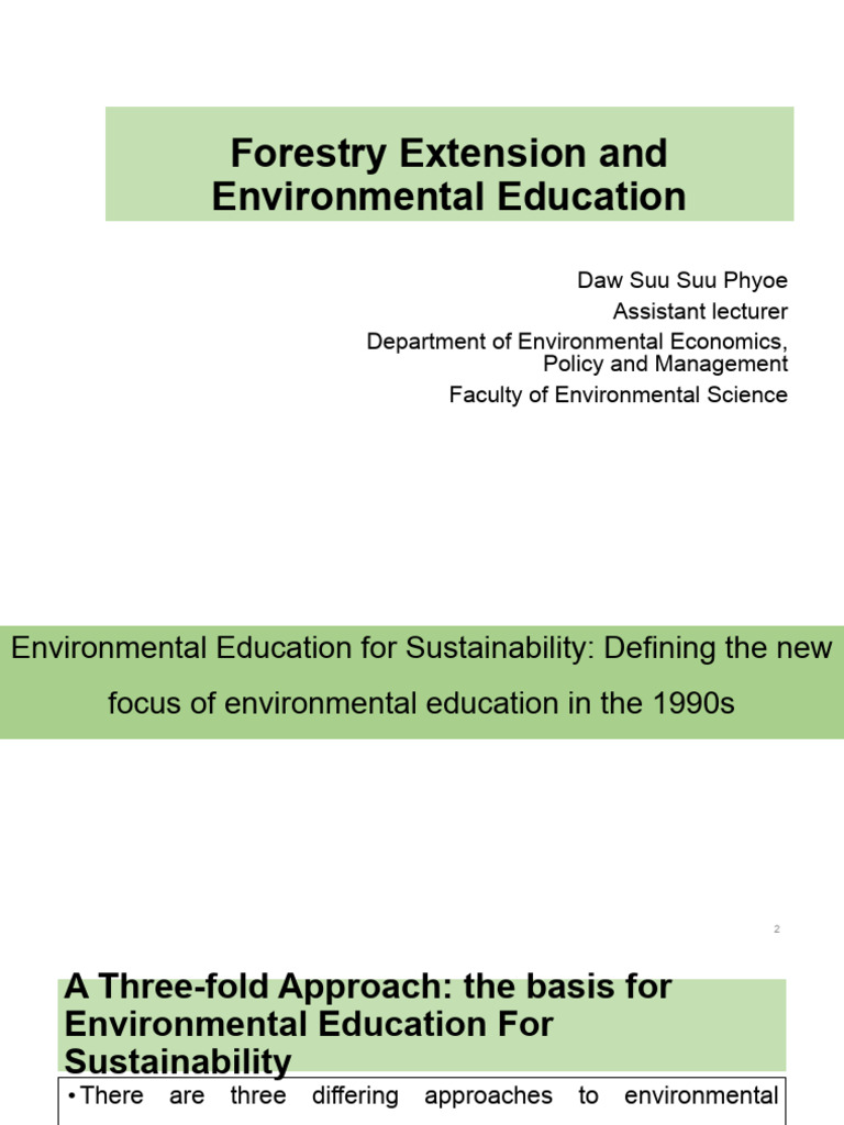 Environmental Education For Sustainability | PDF | Sustainability ...