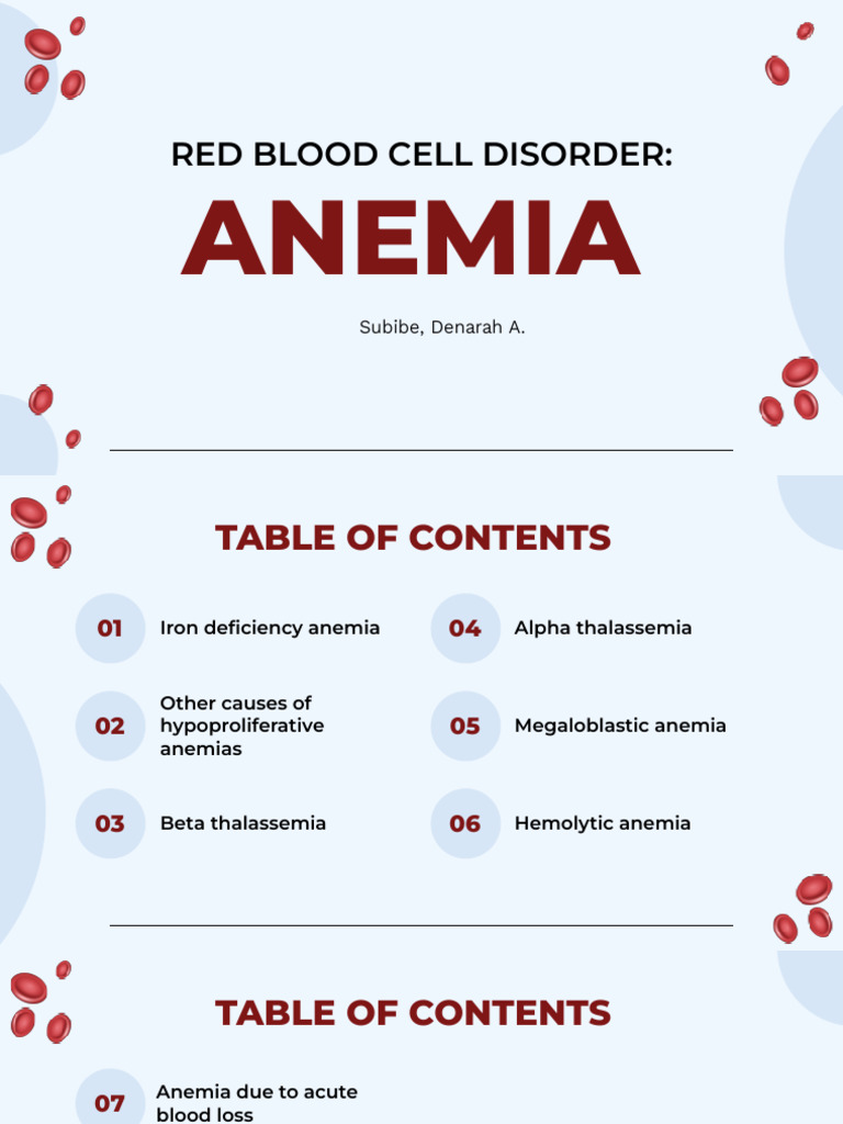 ANEMIA | PDF | Anemia | Hemoglobin