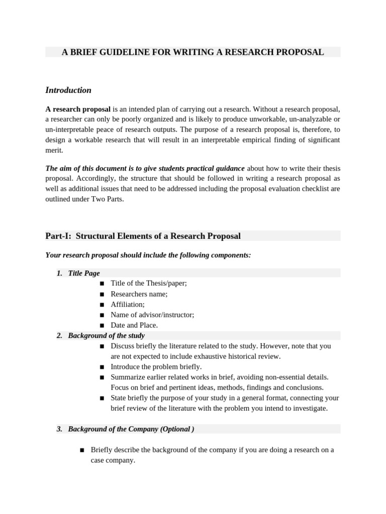 Sample Proposal Writing Guideline | PDF | Statistics | Validity ...