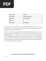 Occupational Therapy Report Templete | PDF