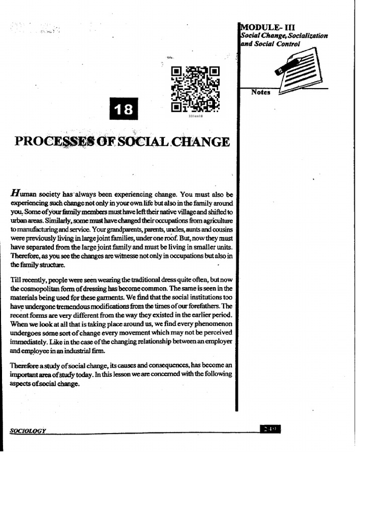 L-18 Processes of Social Change | PDF