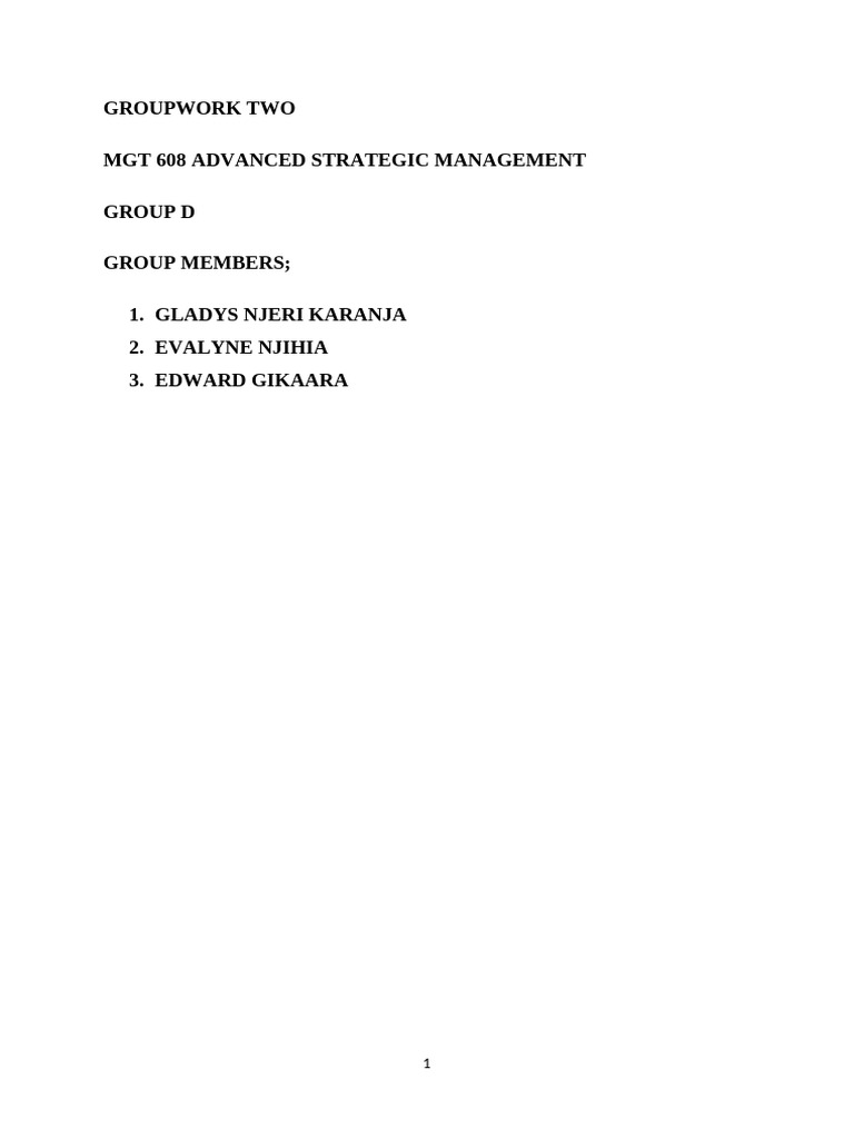 GROUPWORK TWO MGT 608 Advanced Strategic Management.-1.edited | PDF | Artificial Intelligence ...